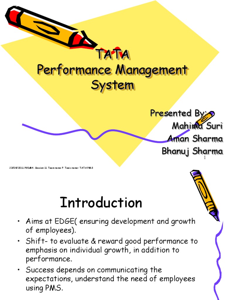 Tata Performance Management System: Presented By: Mahima Suri Aman ...