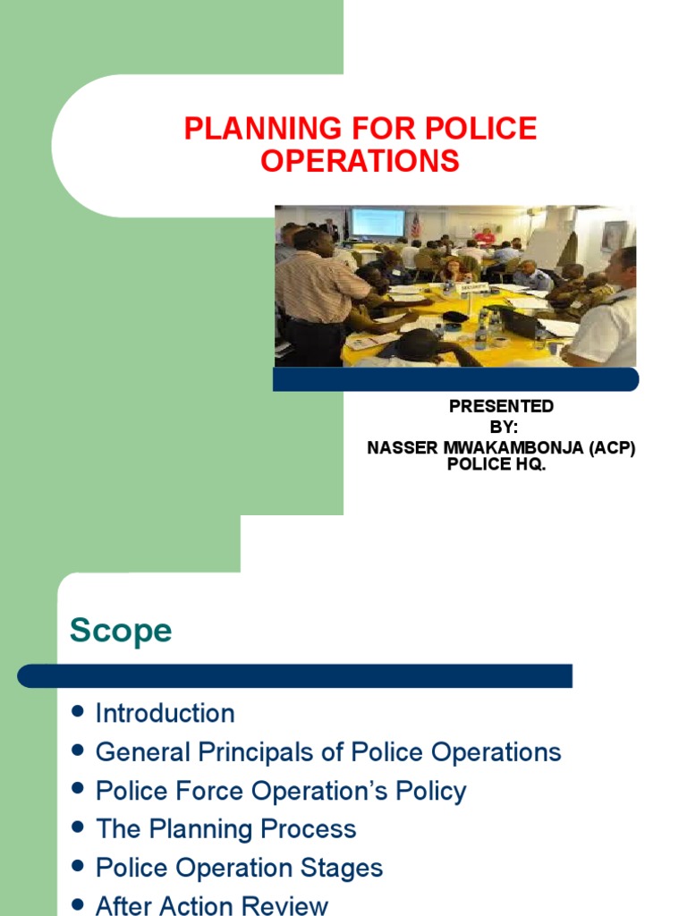 Planning For Police Operations | PDF | Police | Military Intelligence