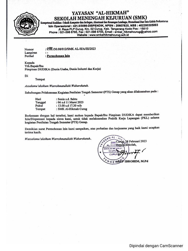 Surat Permohonan Izin PKL | PDF