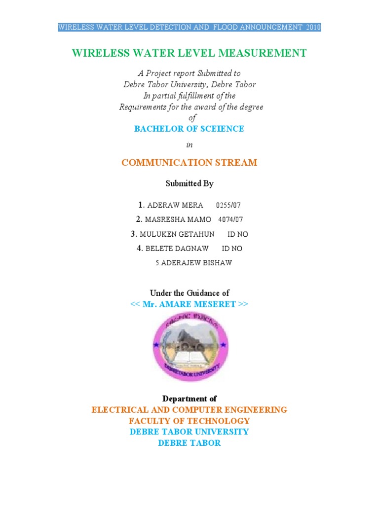 Wireless water level mesurement | PDF | Rectifier | Light Emitting Diode