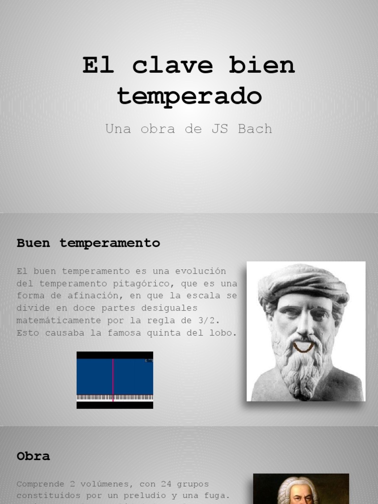 El Clave Bien Temperado: Una Obra de JS Bach | PDF