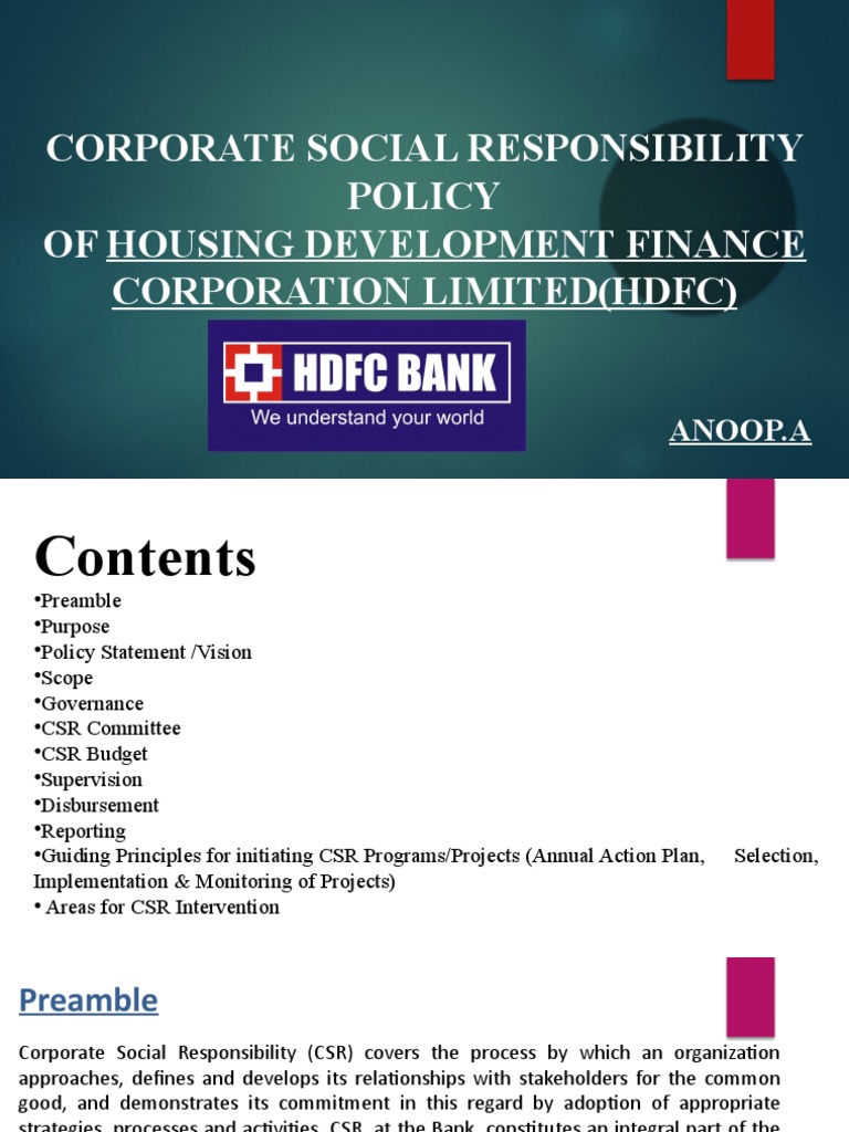 Group Activity-Hdfc Life CSR | PDF | Corporate Social Responsibility ...