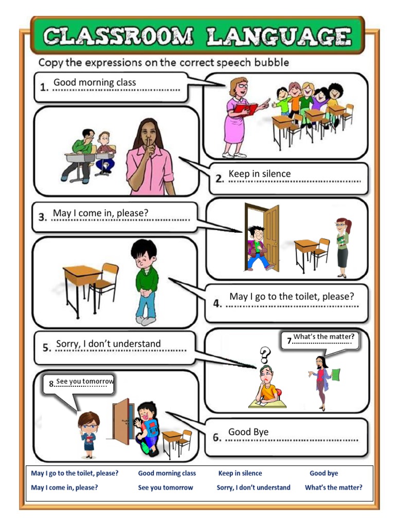 Classroom Language 1 | PDF