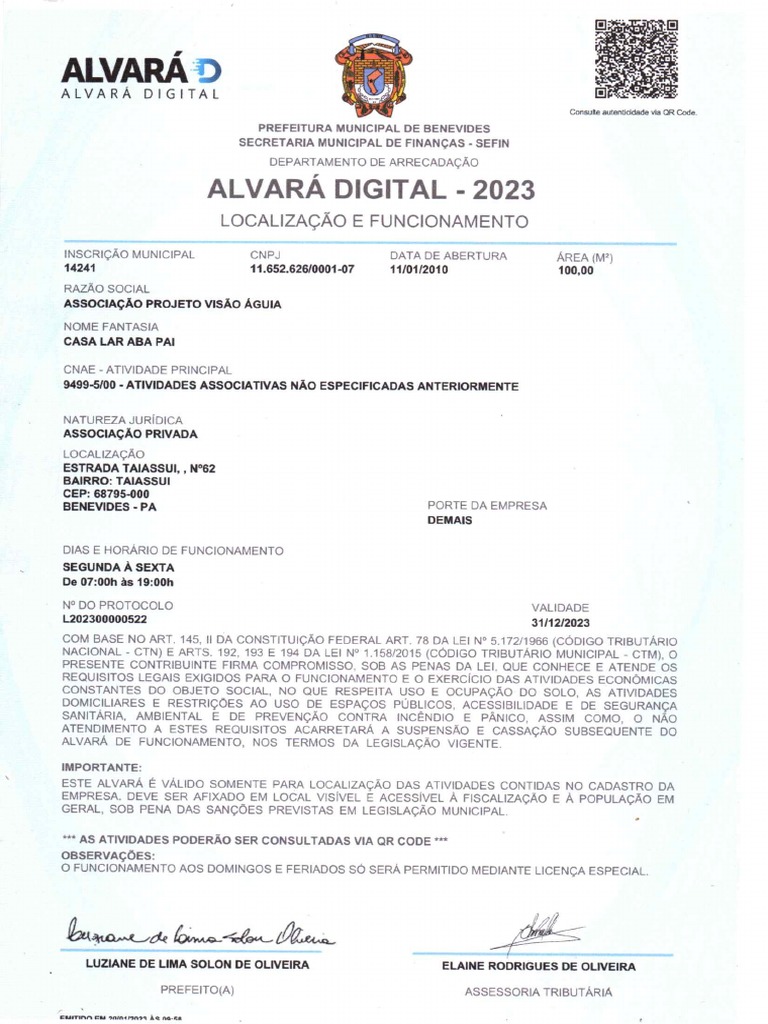 Alvará 2023 | PDF