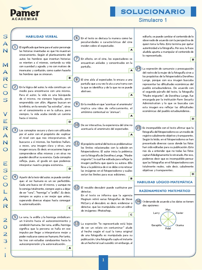 Solucionario 1 | PDF