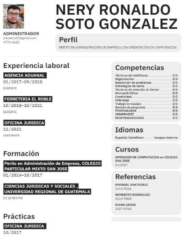 Curriculum Nery | PDF