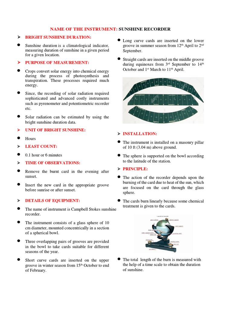 Sunshine Recorder | PDF | Sunset | Sun