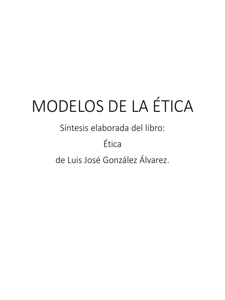 Modelos de La Ética | PDF | Moralidad | Placer