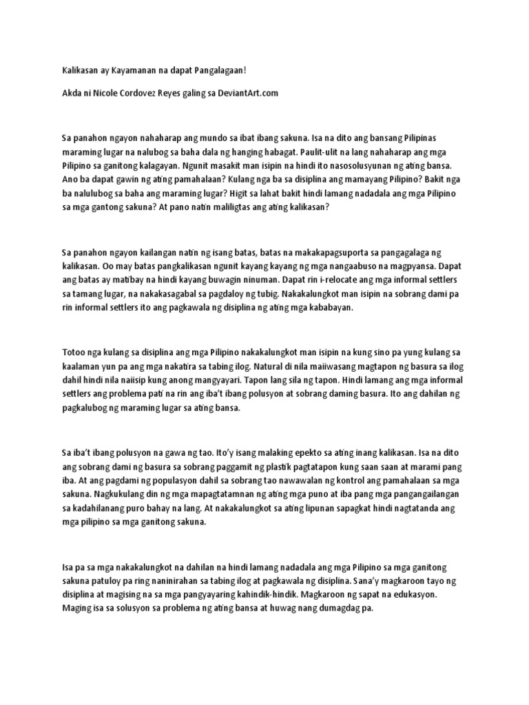 Kalikasan Ay Ka-WPS Office | PDF