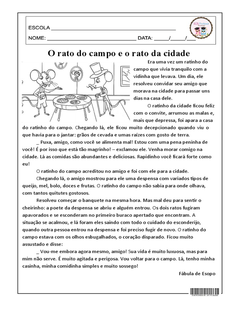 O Rato Do Campo e o Rato Da Cidade | PDF
