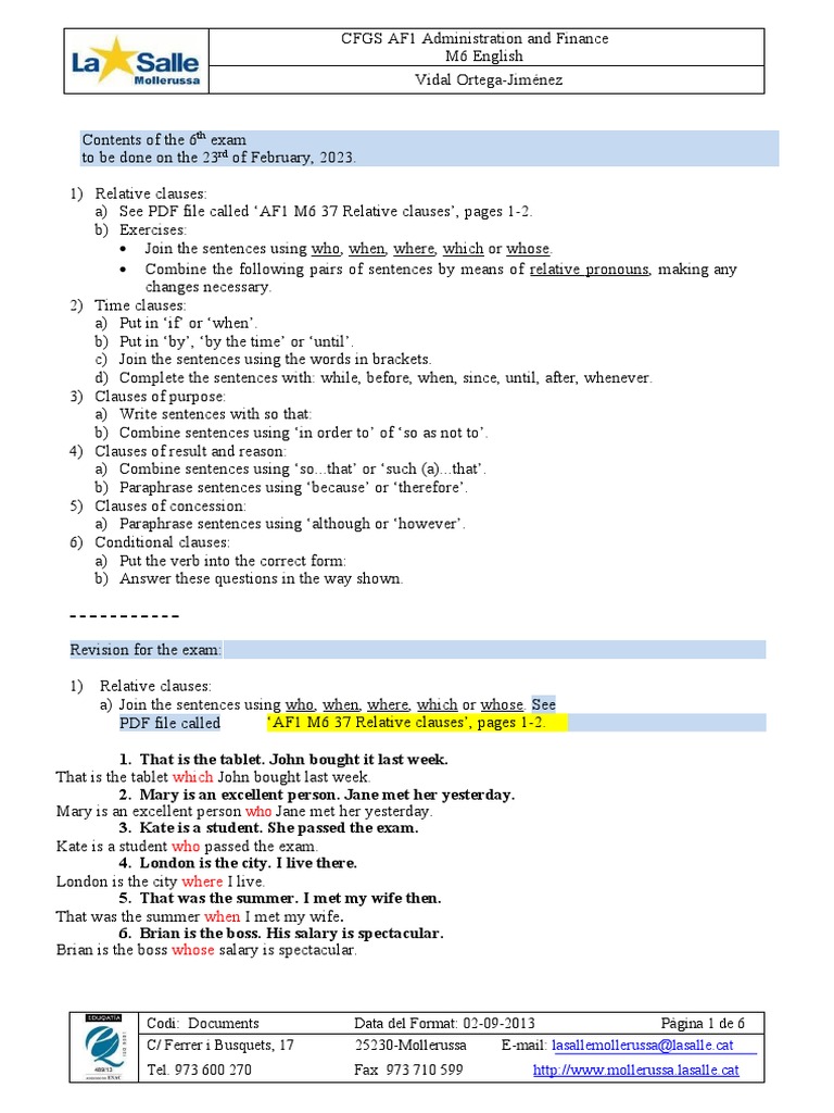 AF1 M6 39 6th Exam Revision | PDF | Linguistic Typology | Cognitive Science