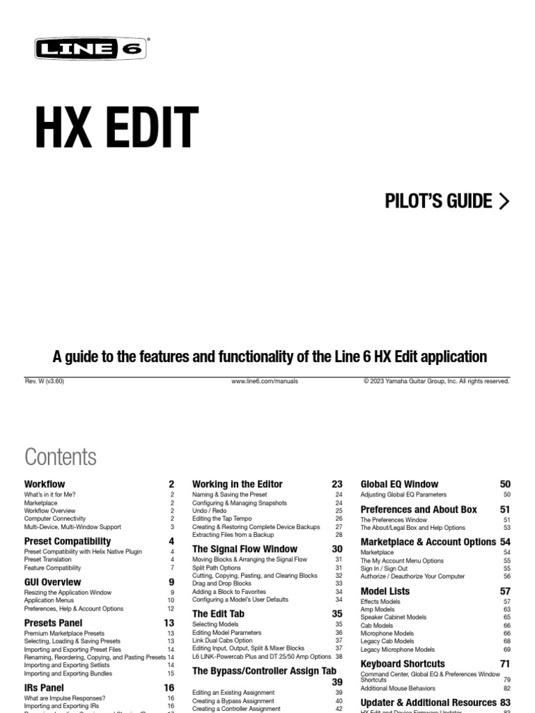 HX Edit Pilots Guide 3.60 - English | PDF | Window (Computing) | Microsoft Windows
