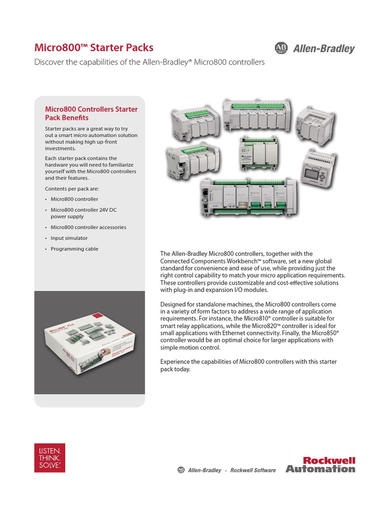 Micro800™ Starter Packs: Discover The Capabilities of The Allen-Bradley ...