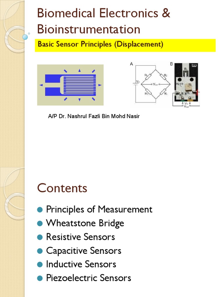 Basic Sensor Principles (Displacement) : A/P Dr. Nashrul Fazli Bin Mohd ...