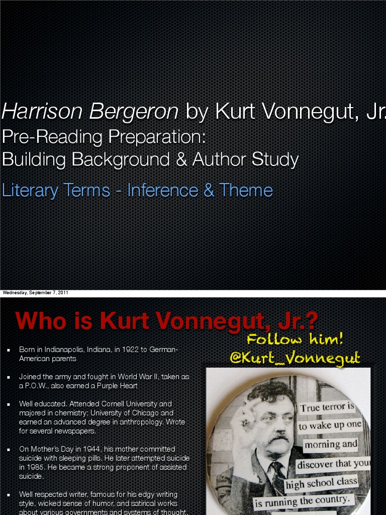 Understanding Harrison Bergeron | PDF | Kurt Vonnegut | Traditions