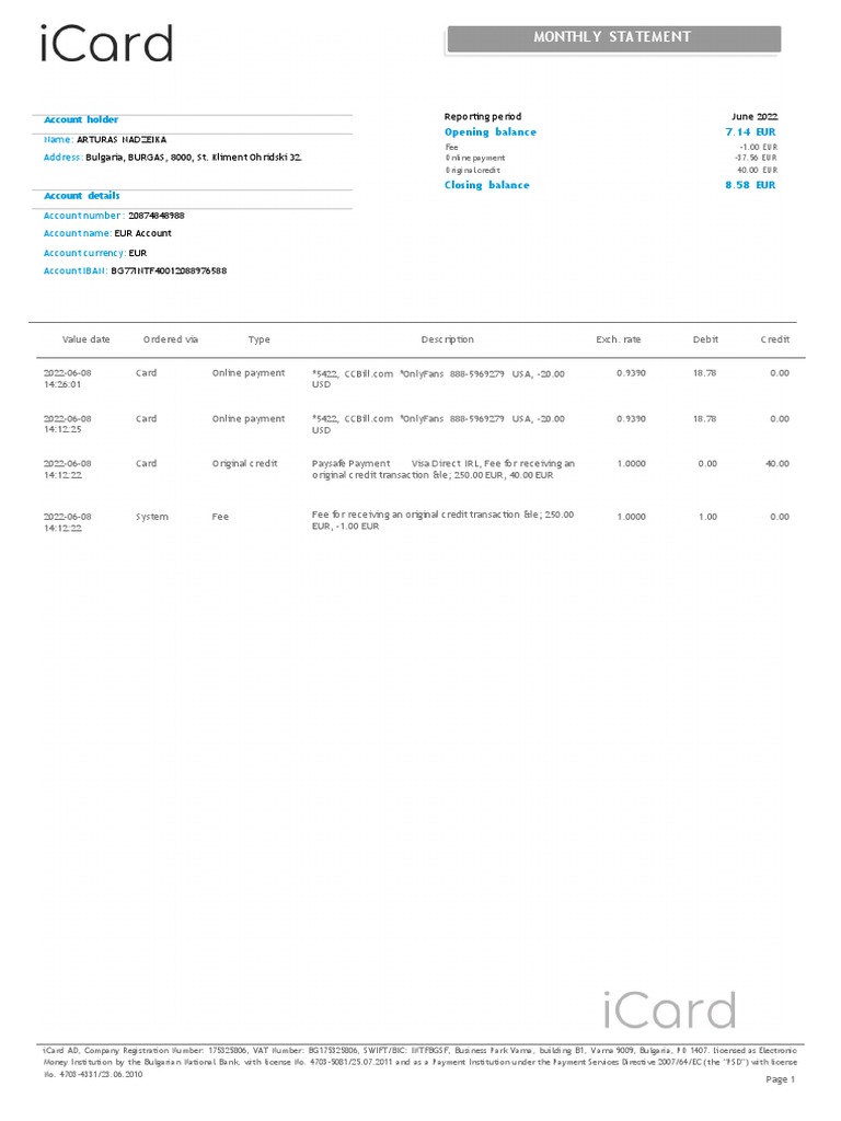 Bank Statement 4 | PDF