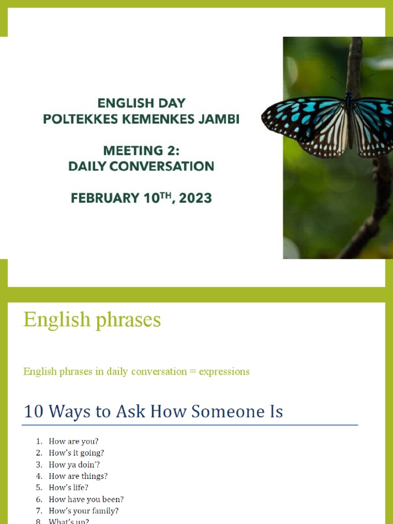 Common English Phrases for Daily Conversation | PDF