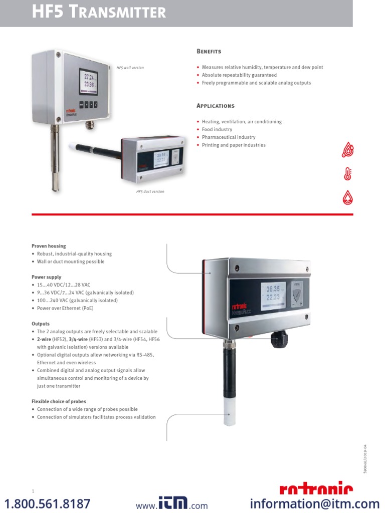 Datasheet-hf520-wb1xx1xx-datasheet | PDF | Humidity | Duct (Flow)