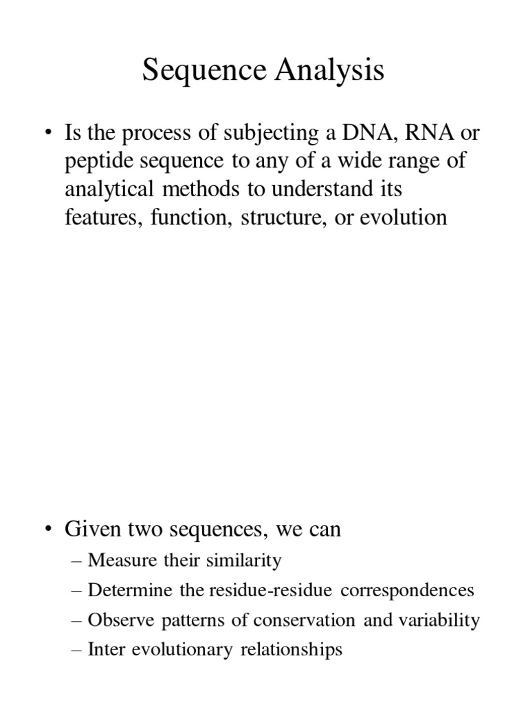 Sequence Analysis - Pairwise Alignment | PDF | Sequence Alignment | Biotechnology
