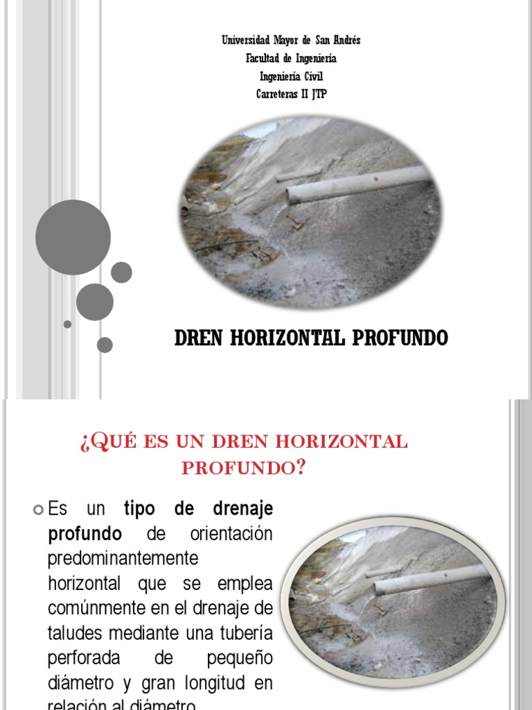 Dren Horizontal Profundo | PDF | Hogar, jardinería y bricolaje | Tecnología