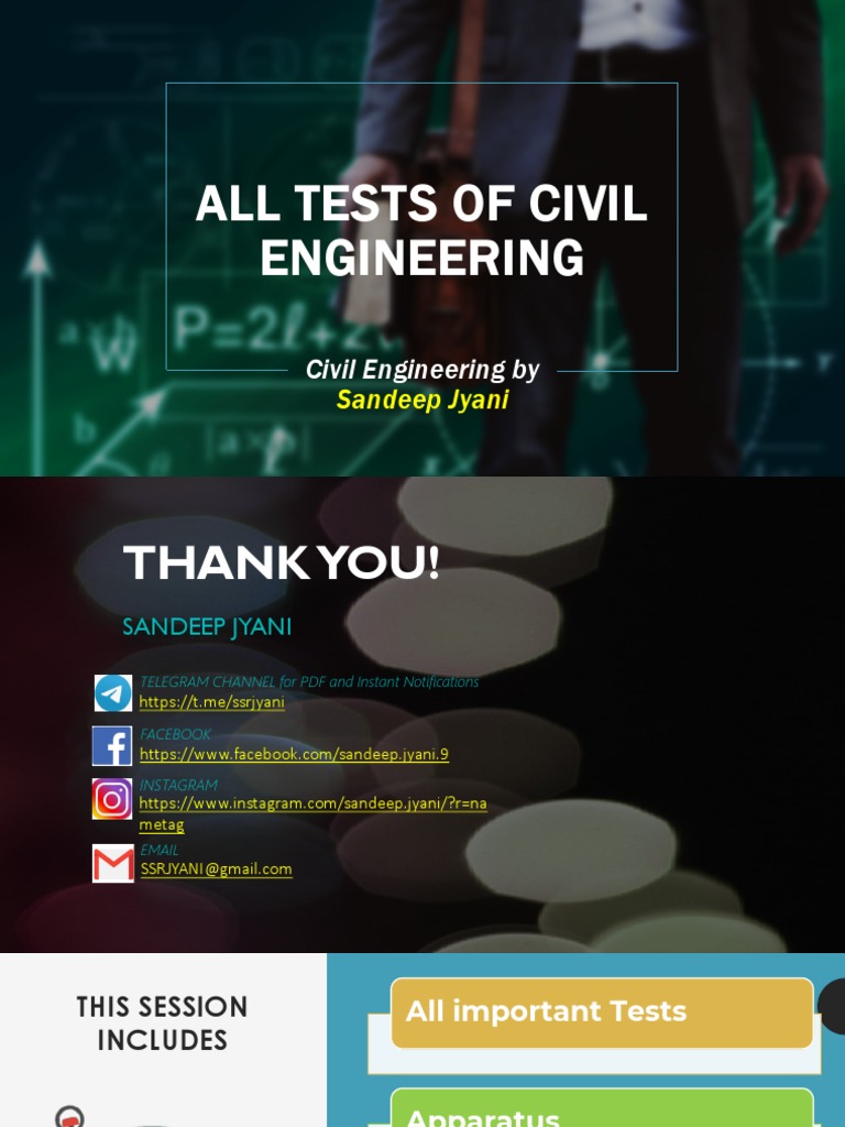 All Tests of Civil Engineering | PDF