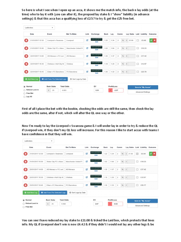 Matched Betting Accumulator Method | PDF
