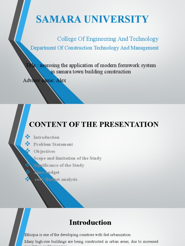 Samara University: College of Engineering and Technology | PDF | Concrete | Thesis