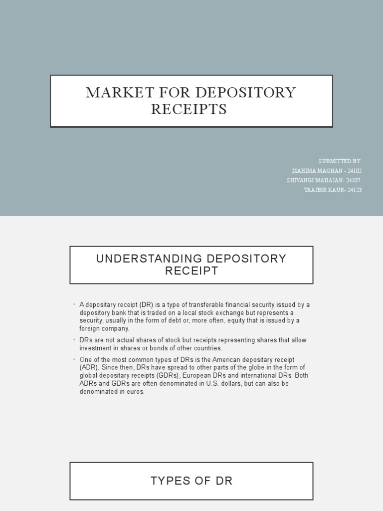Understanding Depository Receipts | PDF | American Depositary Receipt ...