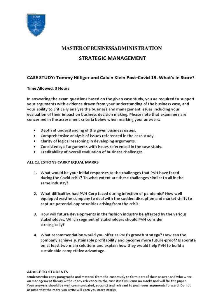 Strategic Management: Master of Business Administration | PDF