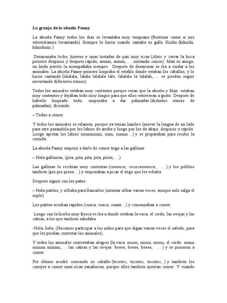 Cuento Pdf Pollo Oveja