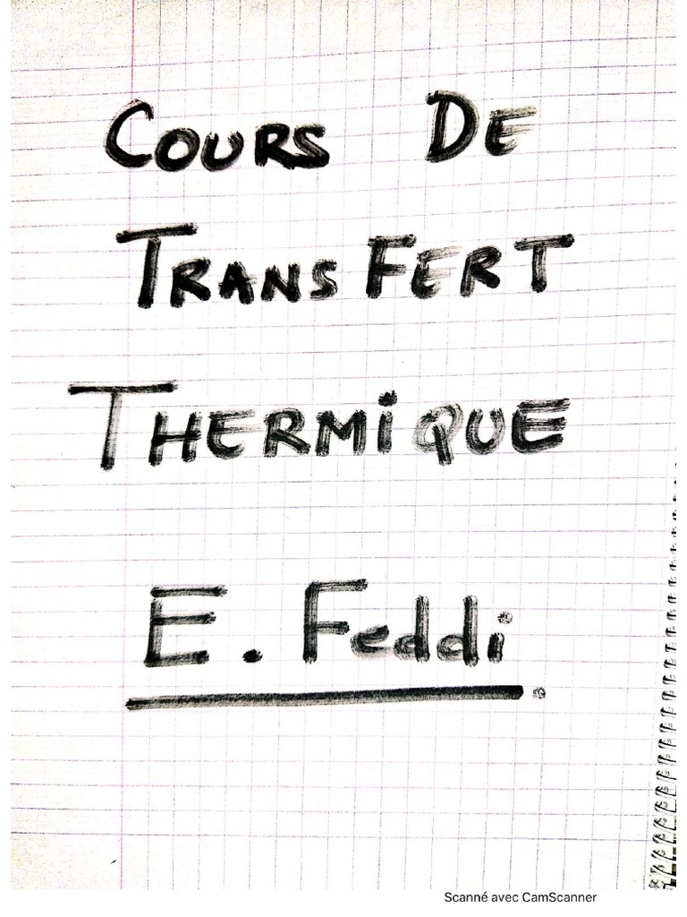 Support de Cours Thermique | PDF Support de Cours Thermique | PDF