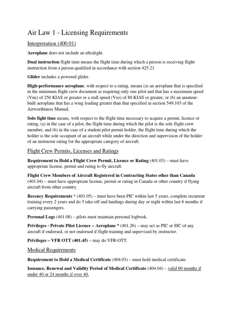 Air Law Notes | Download Free PDF | Visual Flight Rules | Air Traffic ...