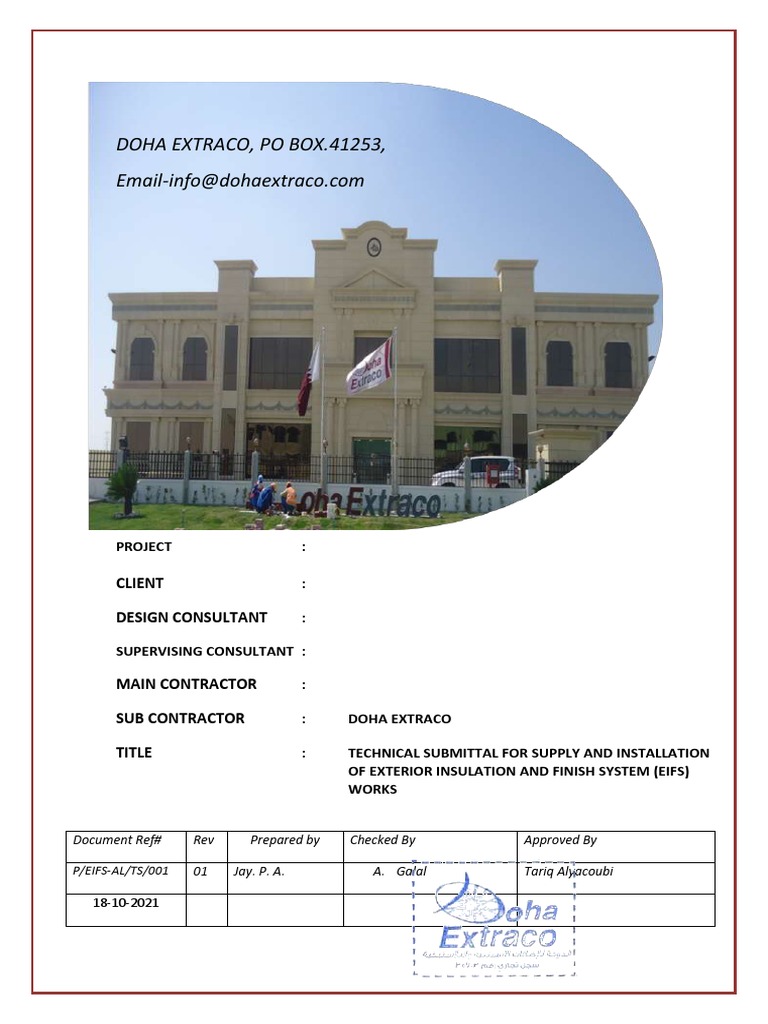 Doha Extraco, Po Box.41253,: Client Design Consultant | PDF | Water | Concrete