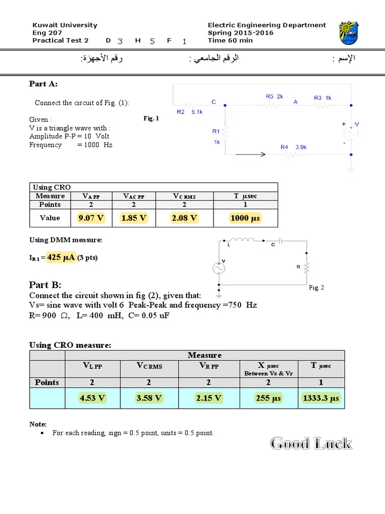 2nd Mid (EE207) | PDF | Amplitude | Root Mean Square