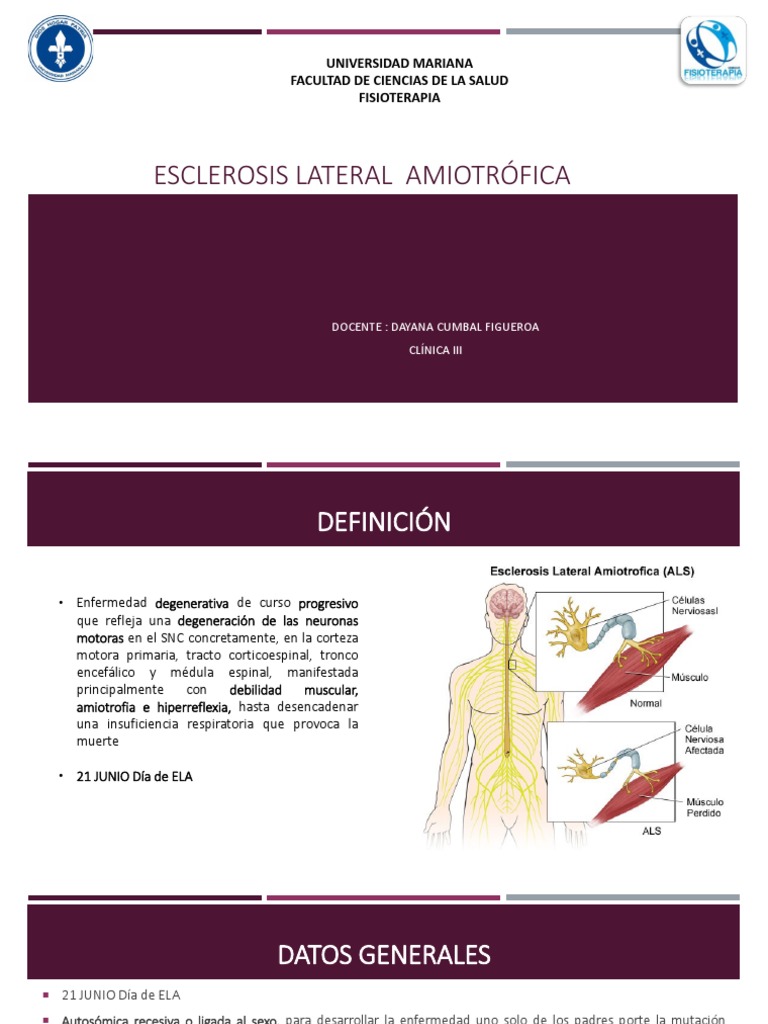 Esclerosis Lateral Amiotrófica | PDF | Enfermedades y trastornos ...