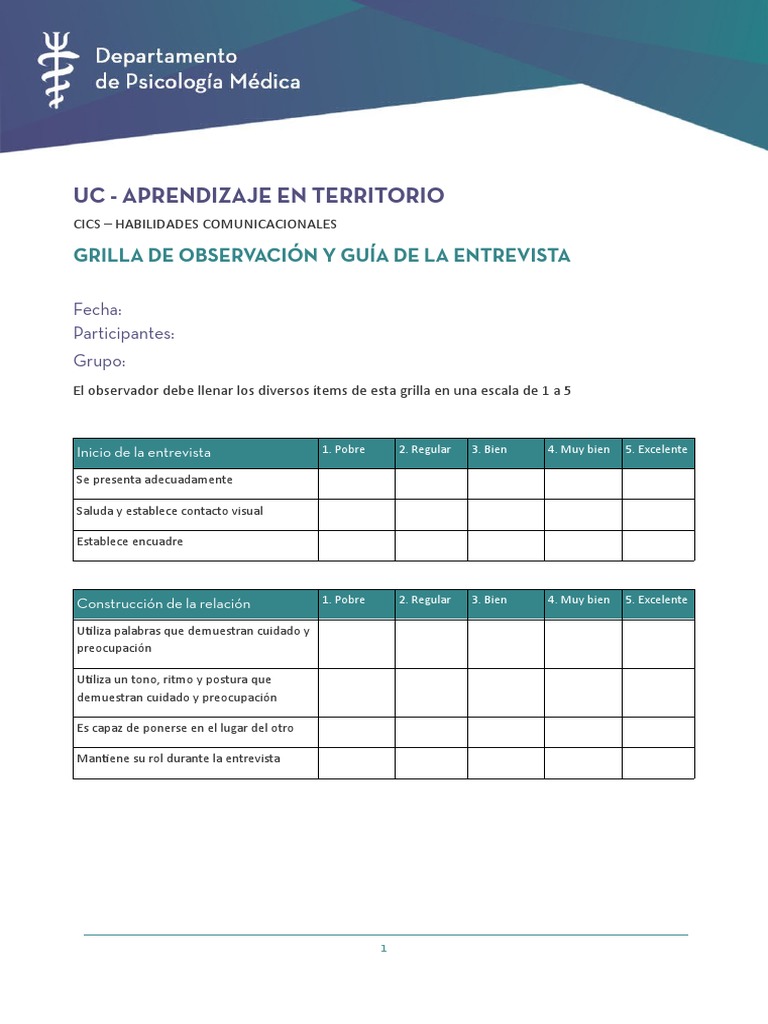 Grilla de Observación 2021 | PDF