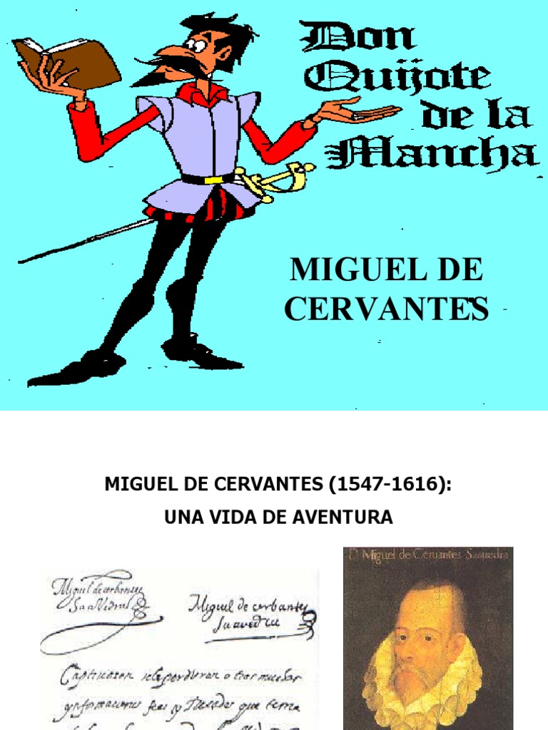 Vida y obra de Miguel de Cervantes | PDF | Don Quijote | Miguel De ...