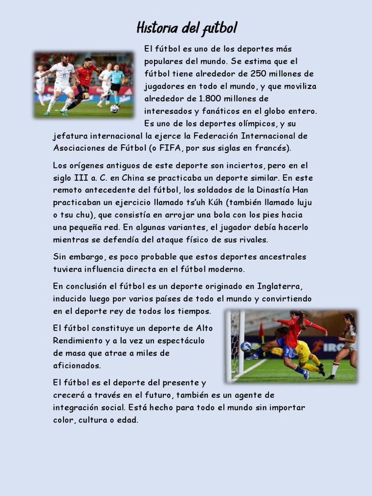 Orígenes e historia del fútbol | PDF