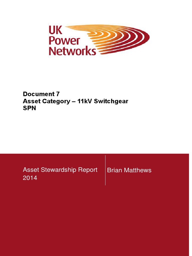 UKPN SPN Asset Plan 11kV Grid & Primary Switchgear | PDF | Electrical ...