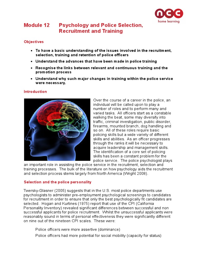 Module 12 - Underpinning Knowledge | PDF | Police | Learning