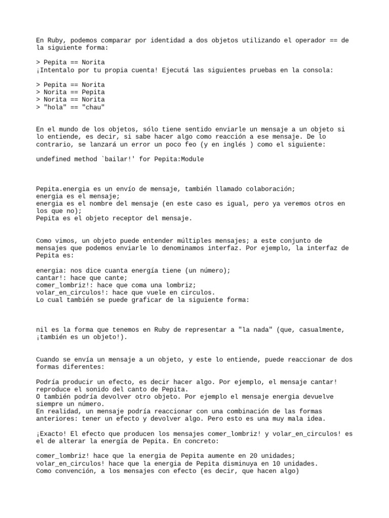 Lenguaje Ruby | PDF | Informática | Programación de computadoras