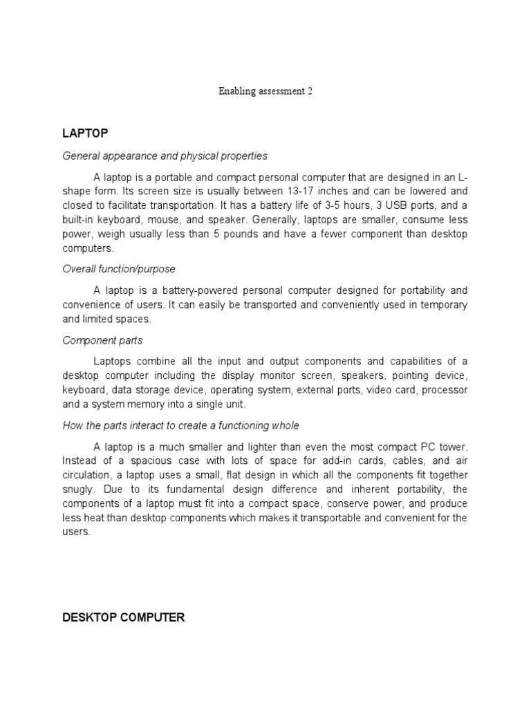 Laptop and Desktop | PDF | Laptop | Desktop Computer