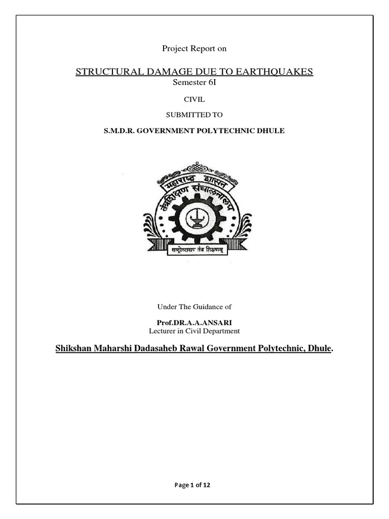 MAINTENANCE & REPAIR Micro Project | PDF | Beam (Structure) | Column