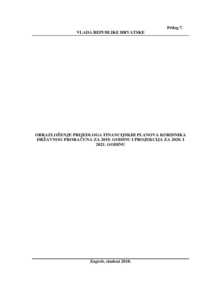 Prilog 7. Vlada Republike Hrvatske | PDF
