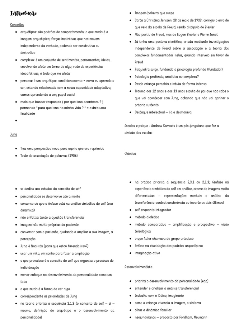 Reusmo p1 | PDF | Mente inconsciente | Psicologia Analítica
