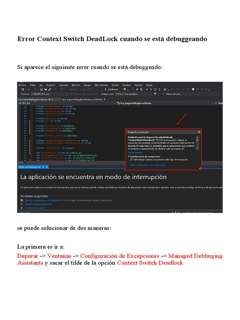 Error Context Switch Deadlock Cuando Se Está Debuggeando | PDF