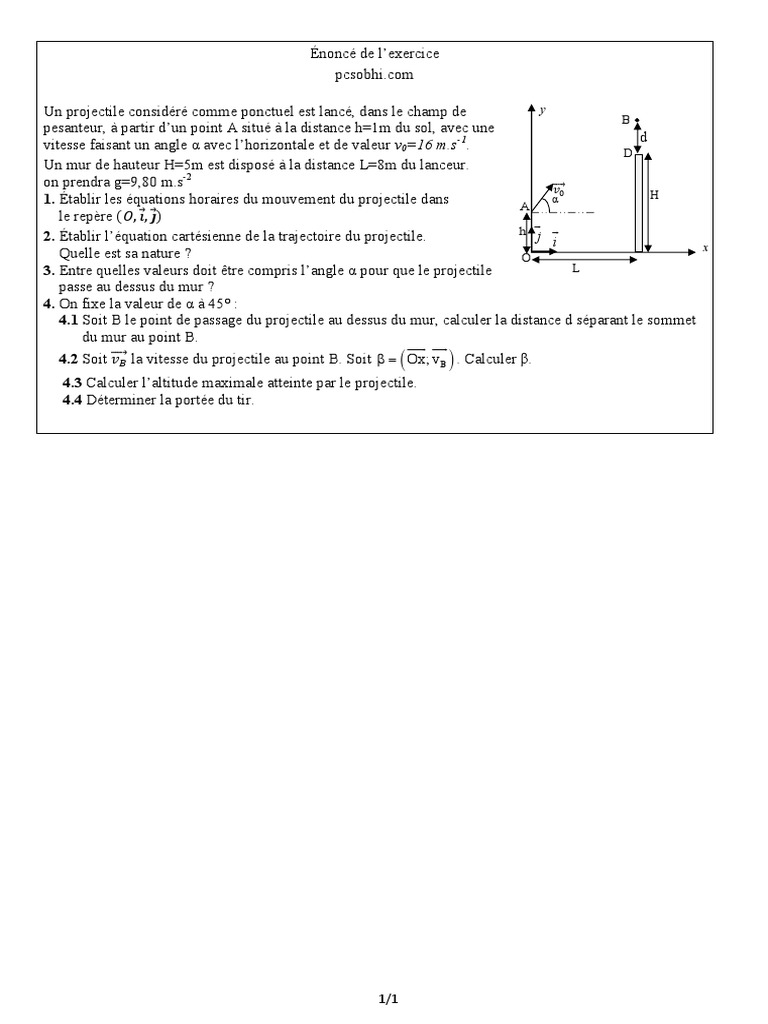 Énoncé Exercice 1 | PDF | Sciences et mathématiques
