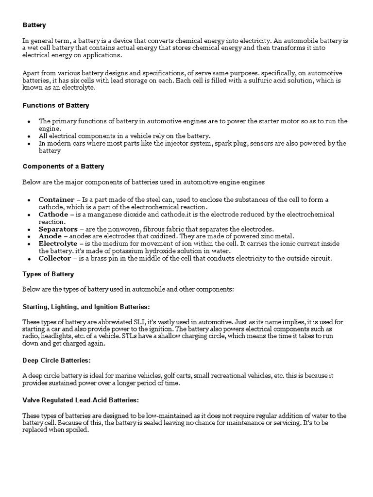 Battery | Download Free PDF | Electrode | Electrochemistry