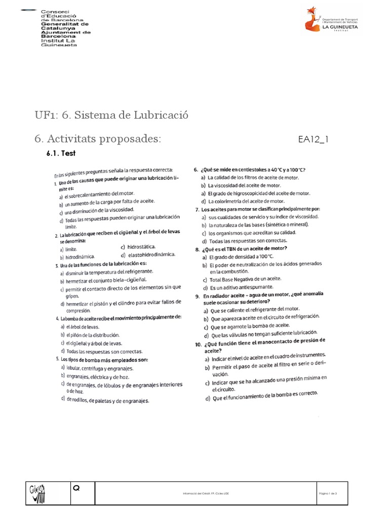 EA12 UF1. NF1. Sistema de Refrigeració | PDF
