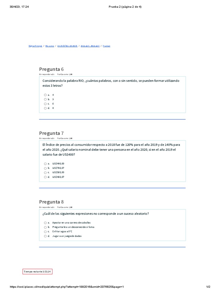 Prueba 2 (Página 2 de 4) | PDF